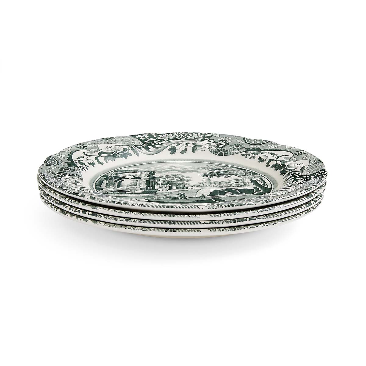green spode plates